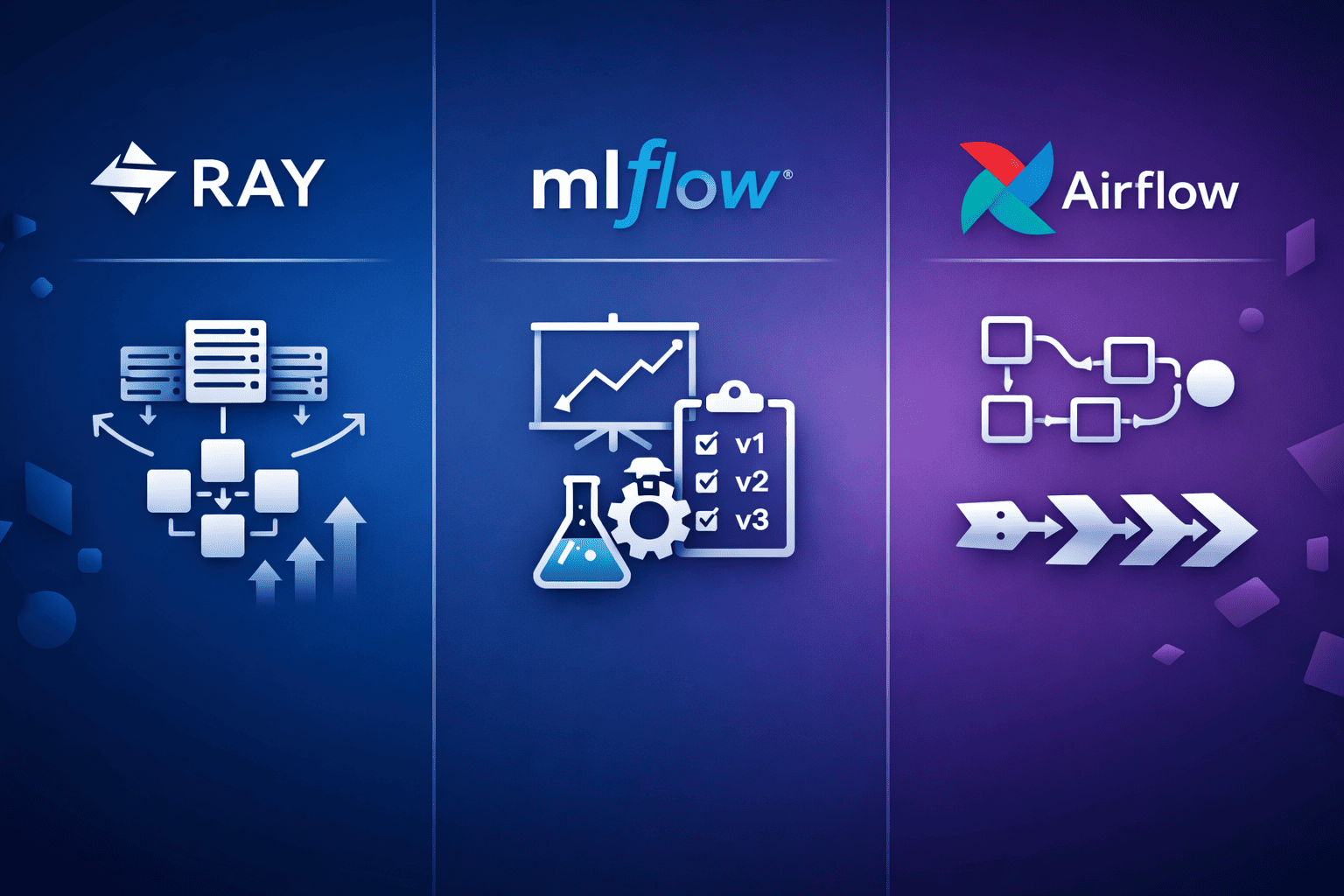 Ray vs MLflow vs Airflow：MLツール選びの決定版ガイド｜機能比較と実践コード例で開発ツールの使い分けを完全マスター ...